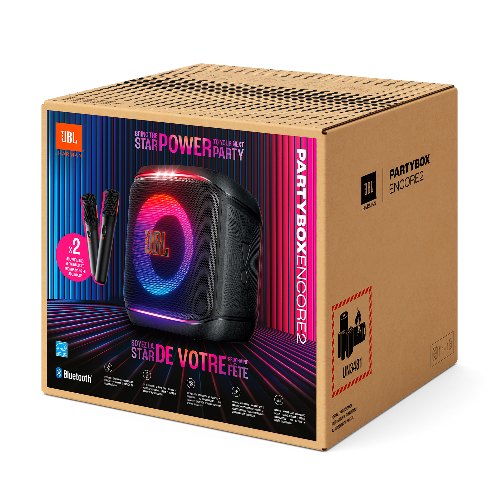 JBL PartyBox Encore 2 | Enceinte de soirée portable avec micro